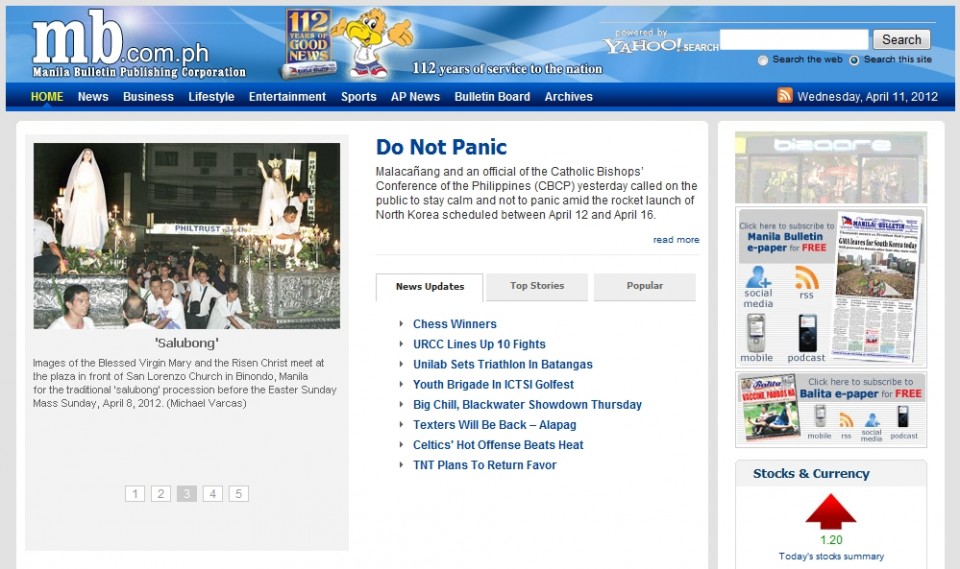 Major news in Philippines on April 11 2012 – THEAsiaN