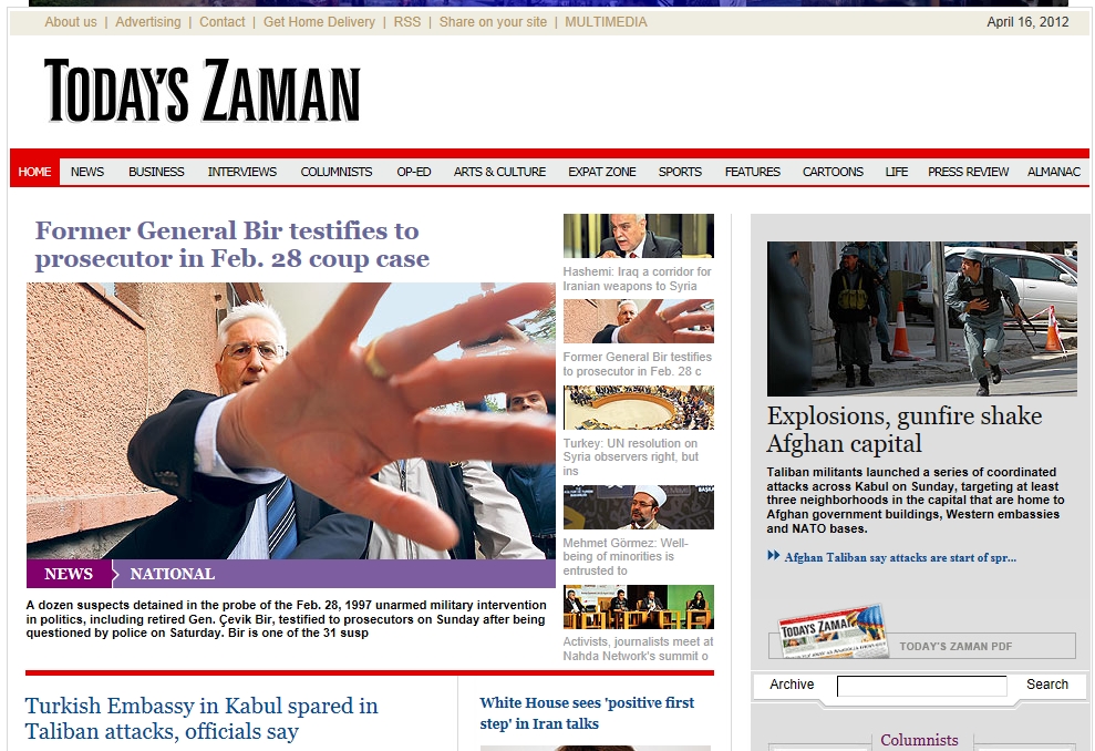 Major news in Turkey on Apr 16 2012 – THEAsiaN