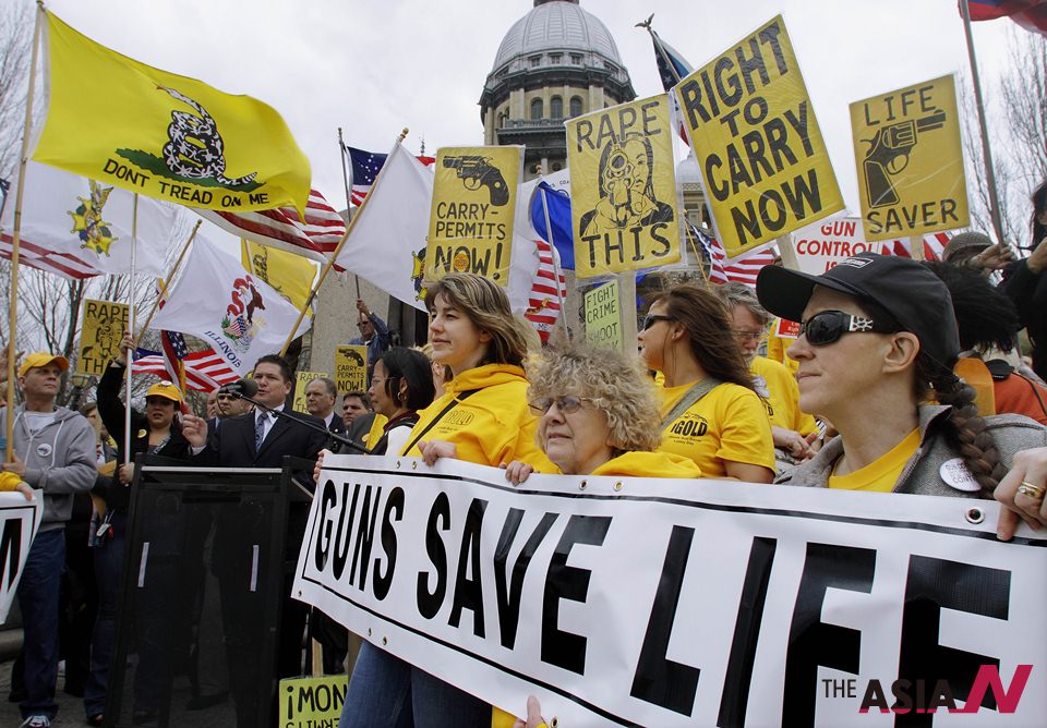 Members Of Pro-Gun Group Rally At Illinois State Capitol Amid Raising ...